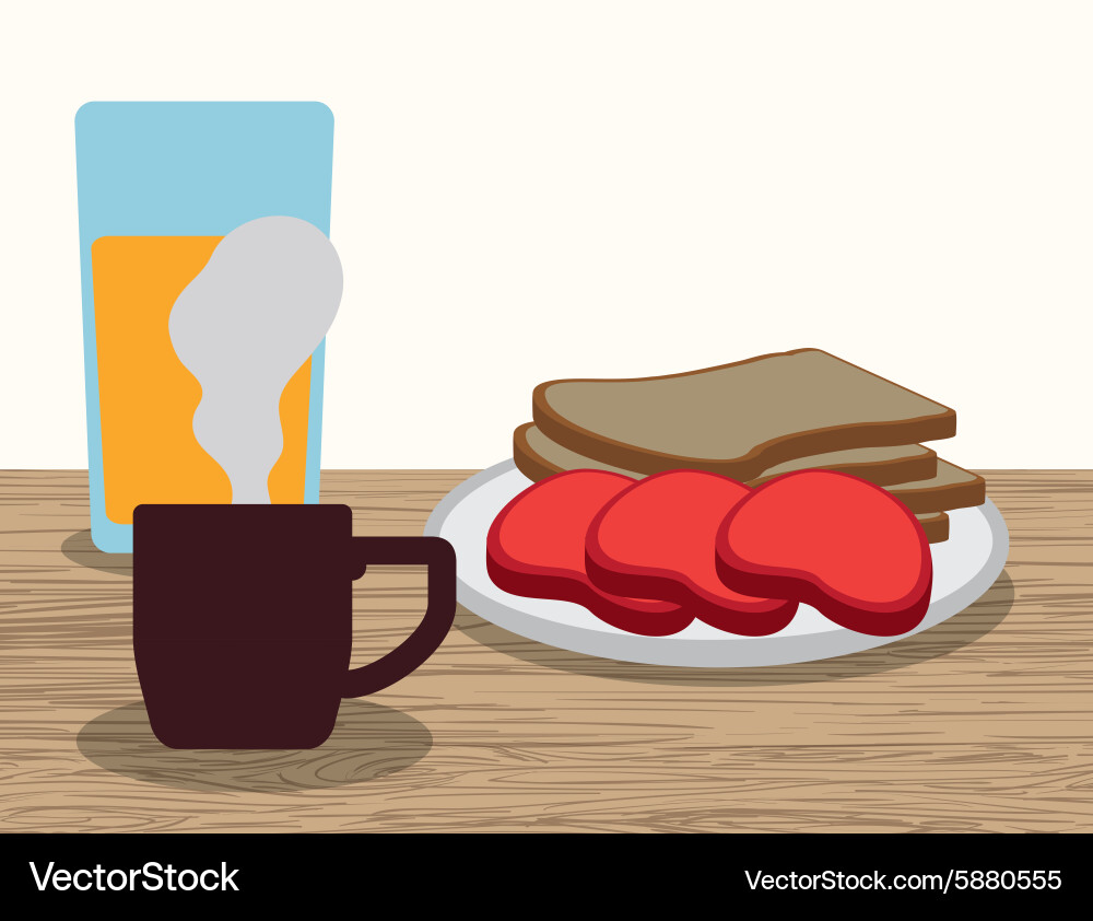 Breakfast design Royalty Free Vector Image - VectorStock