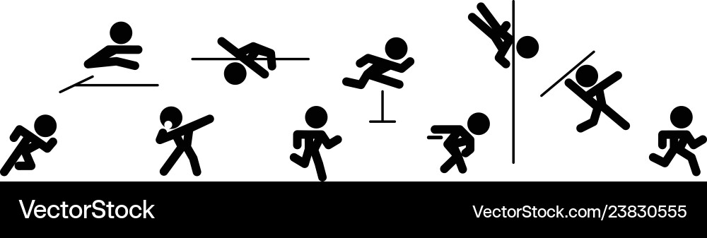 Decathlon icons Royalty Free Vector Image - VectorStock