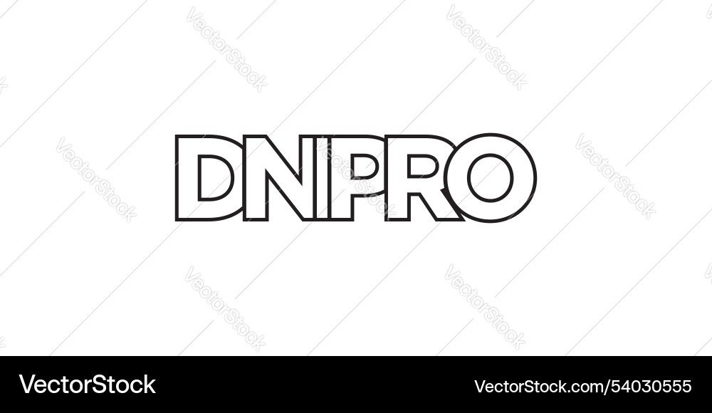 Dnipro in the ukraine emblem design features Vector Image