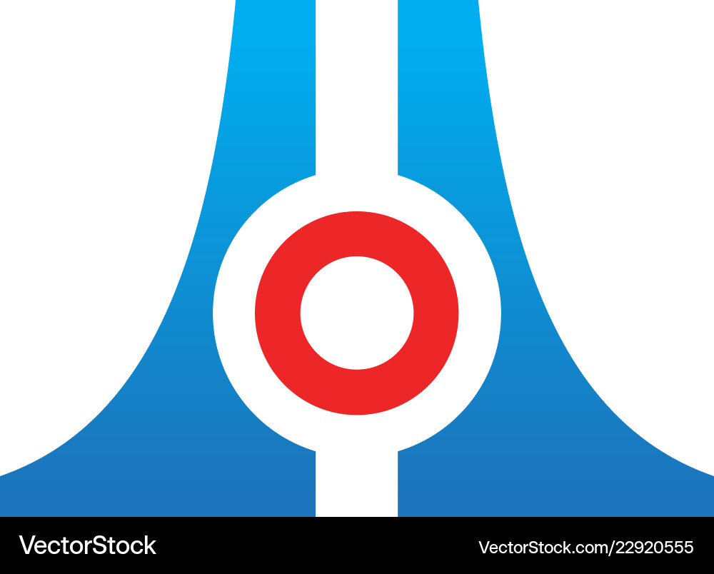 Gate target building logo Royalty Free Vector Image
