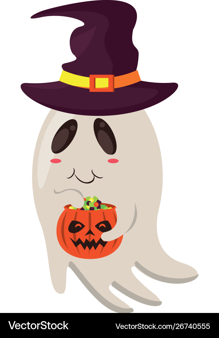 Halloween october scary celebration cartoon Vector Image