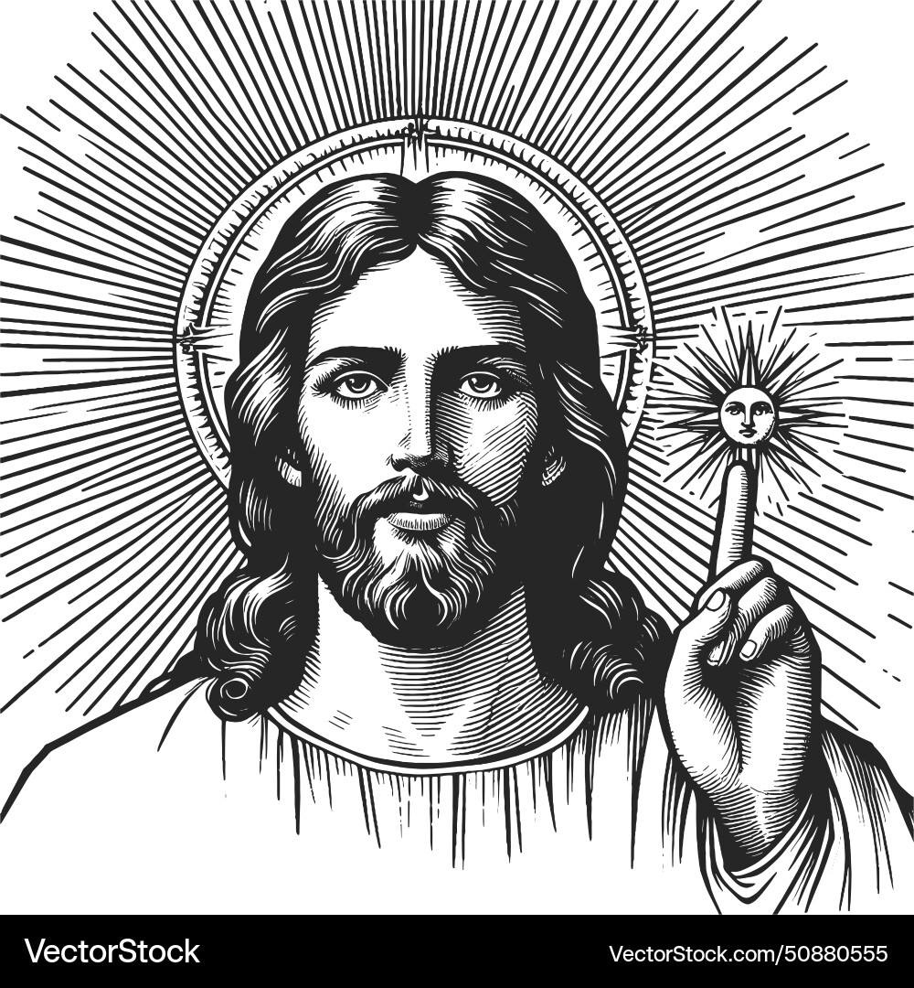 Jesus christ bible character Royalty Free Vector Image