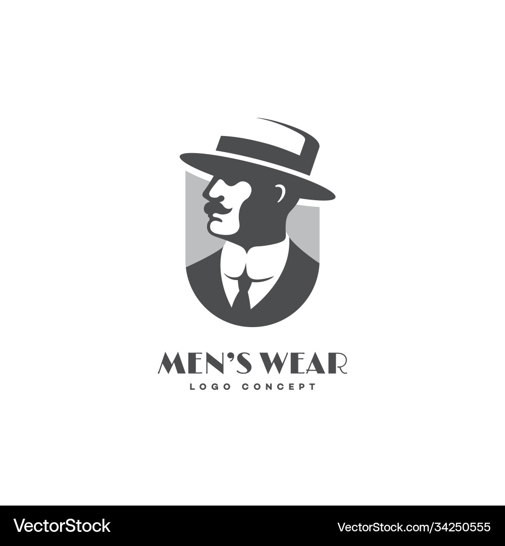 Mens wear logo Royalty Free Vector Image - VectorStock