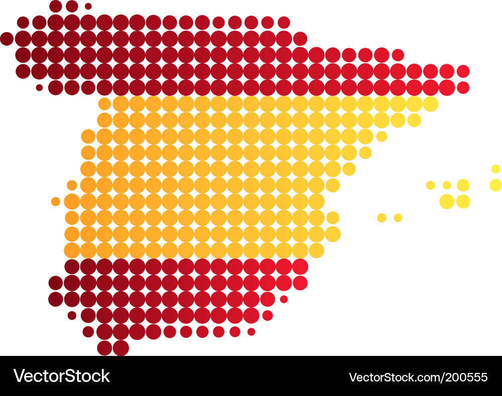Spain Flag and Map Royalty Free Vector Image - VectorStock