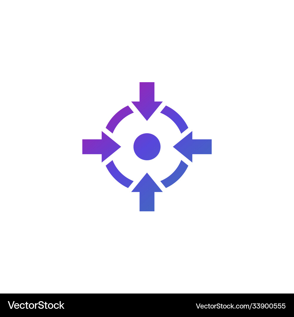 Specific focus concentration icon Royalty Free Vector Image