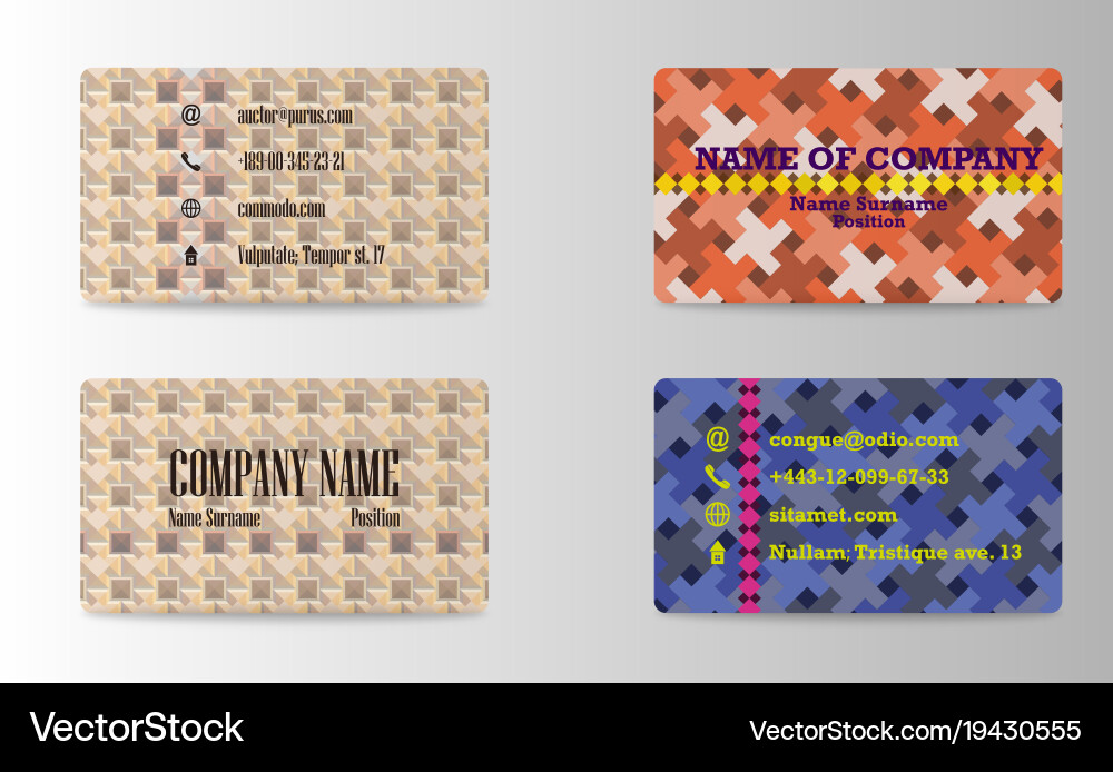 Visit card creative template Royalty Free Vector Image