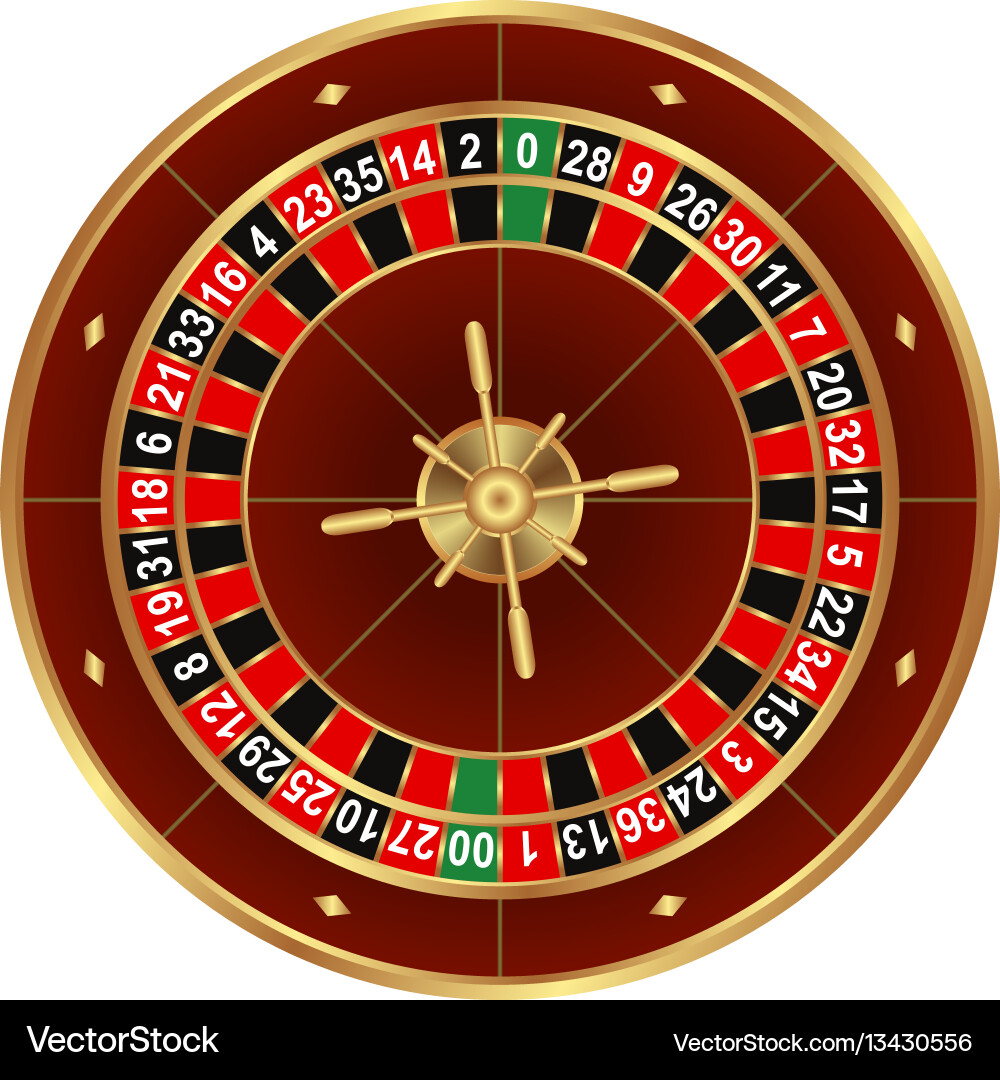 American Roulette Wheel Royalty Free Vector Image