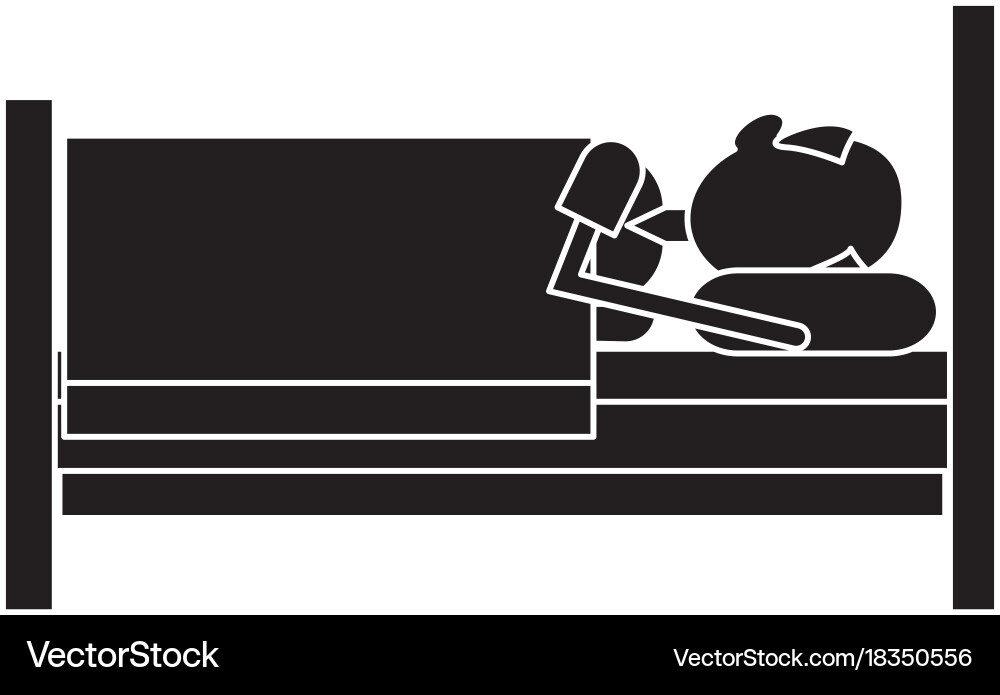 Bed sleep symbol Royalty Free Vector Image - VectorStock
