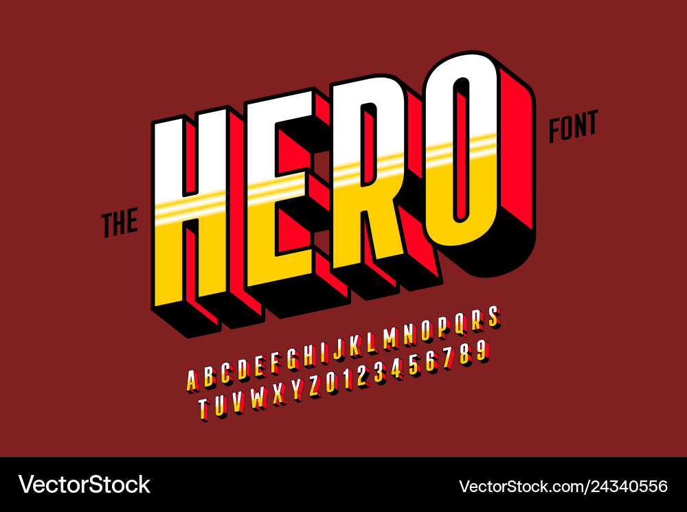 Comics superhero style font Royalty Free Vector Image