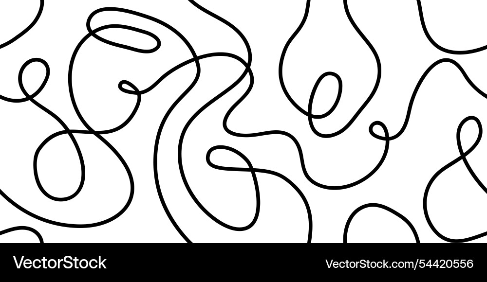 Lines doodle seamless pattern background creative Vector Image