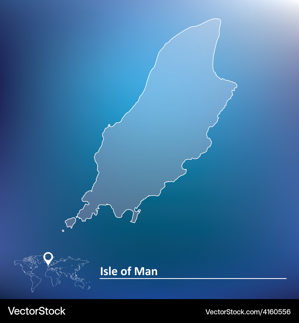 Map of isle man Royalty Free Vector Image - VectorStock