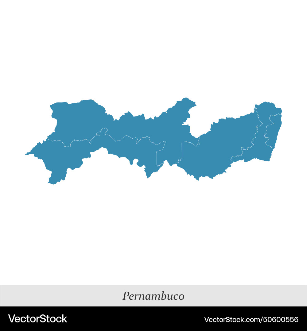 Map of pernambuco is a state brazil Royalty Free Vector