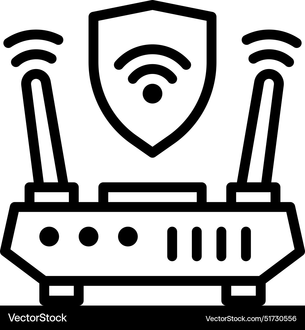 Modem protection icon Royalty Free Vector Image