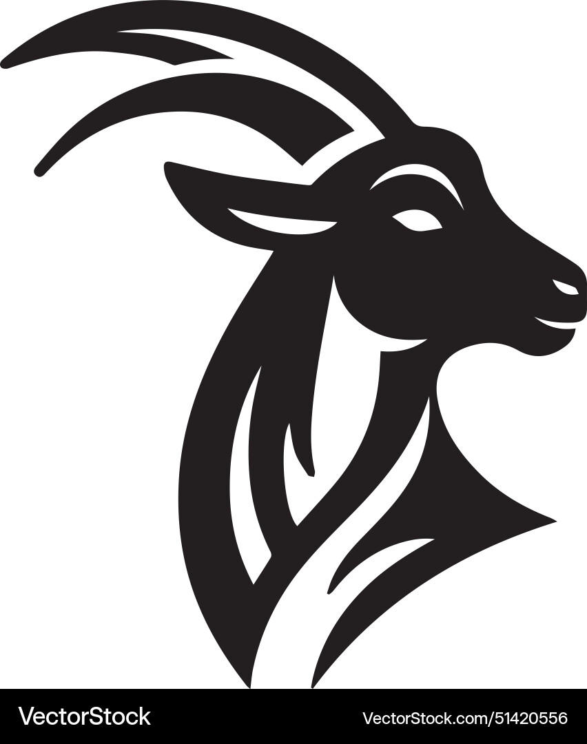 Modern goat logo Royalty Free Vector Image - VectorStock