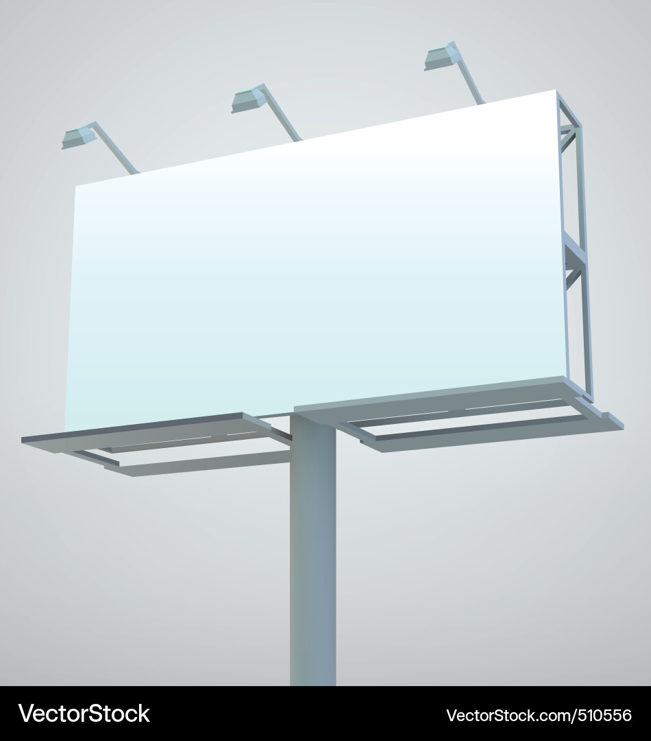 Outdoor blank billboard Royalty Free Vector Image