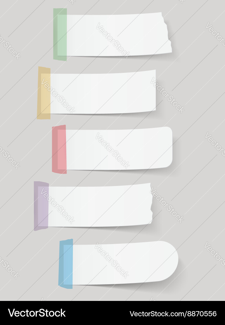 Paper notes with tape Royalty Free Vector Image
