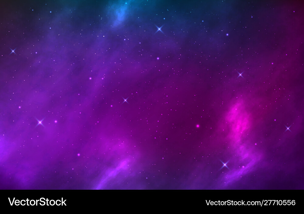 Space background realistic with shining stars Vector Image
