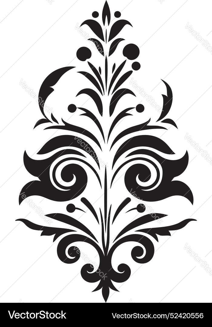 Victorian elegance filigree emblem icon intricate Vector Image