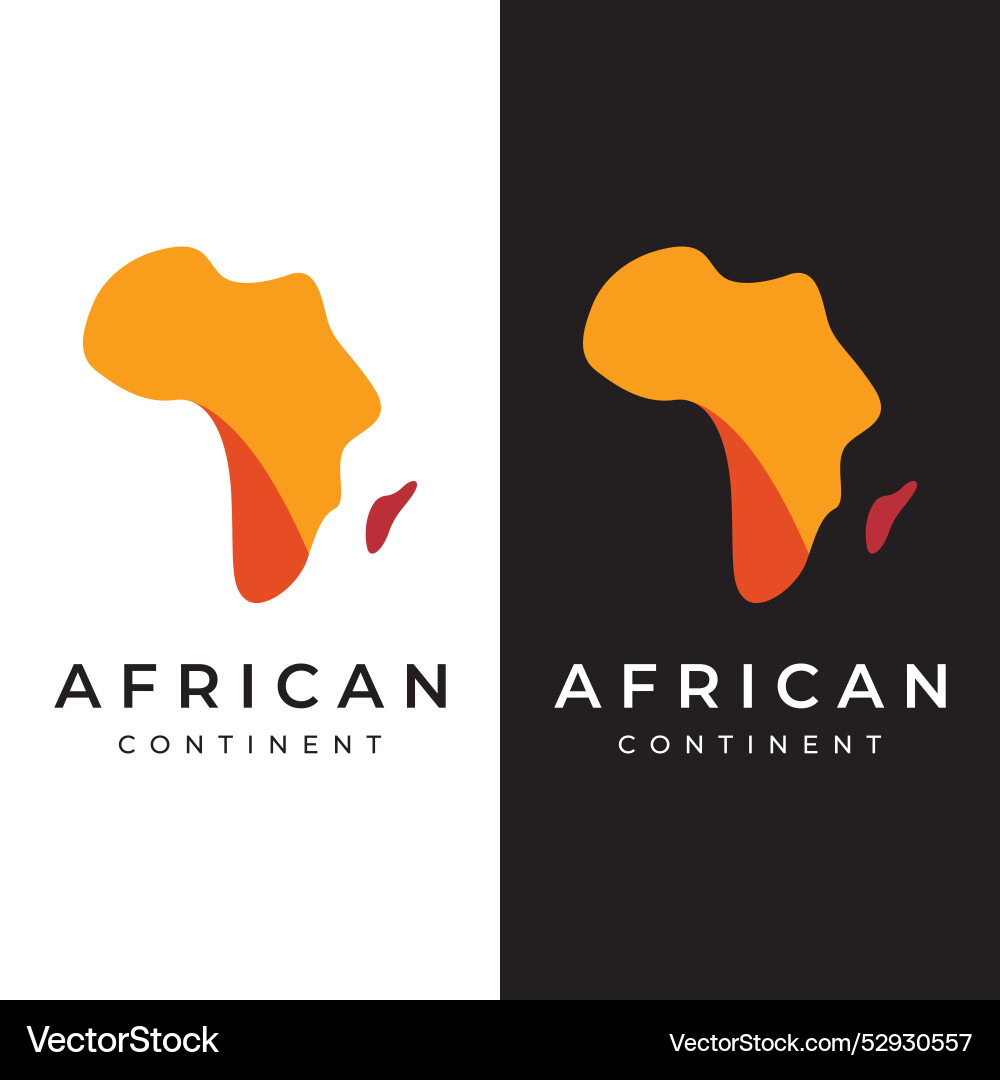 Abstract african continent map logo template Vector Image