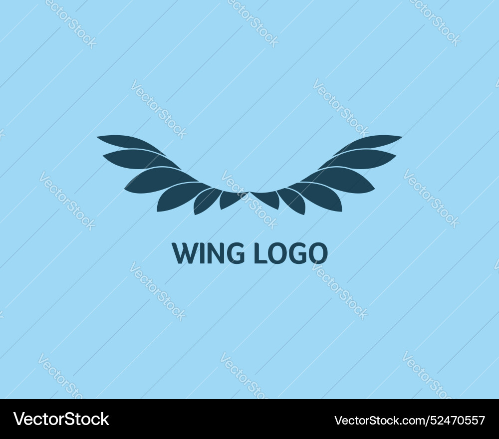 Abstract wing logo design concept modern wing Vector Image