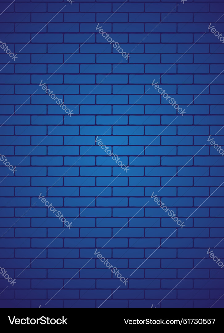 Blue brick wall Royalty Free Vector Image - VectorStock