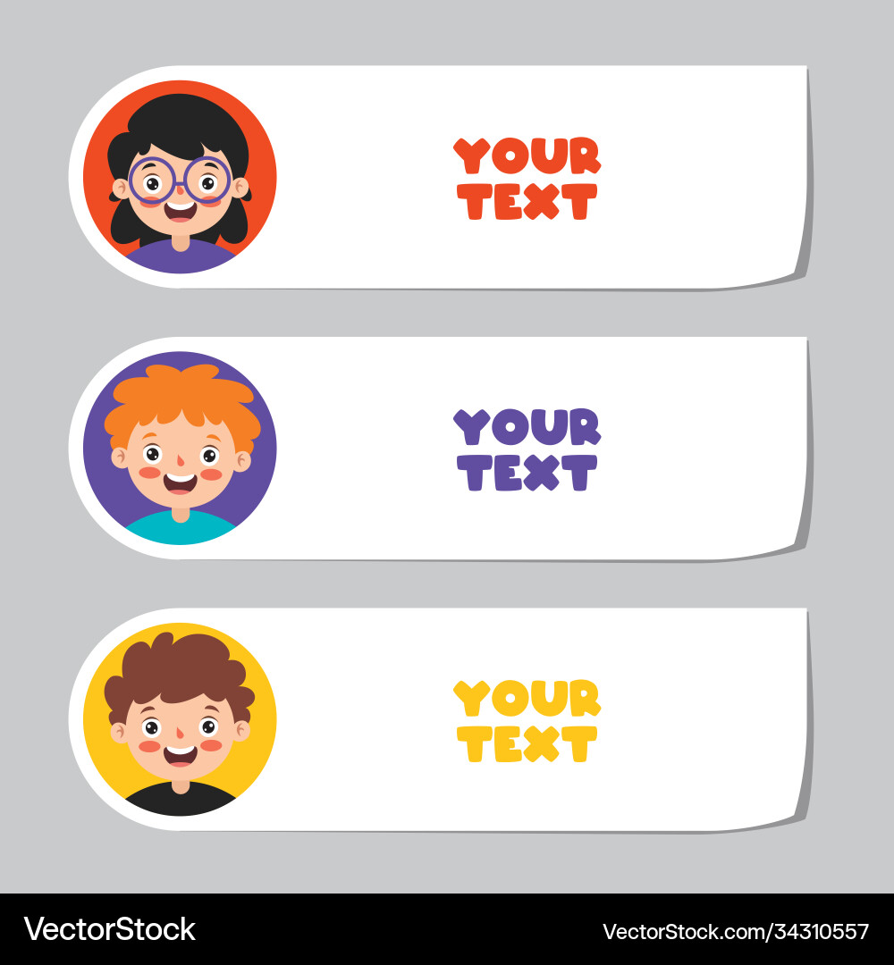 Colorful speech bubbles and labels Royalty Free Vector Image