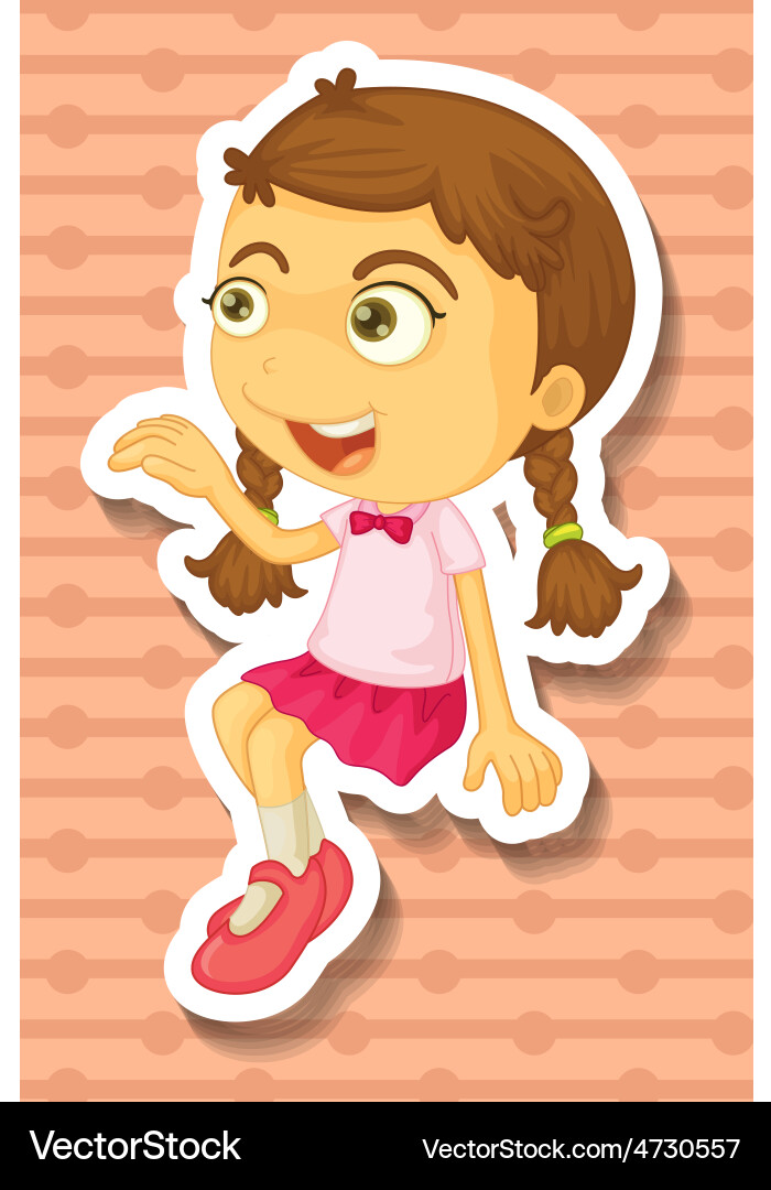 Cute girl Royalty Free Vector Image - VectorStock