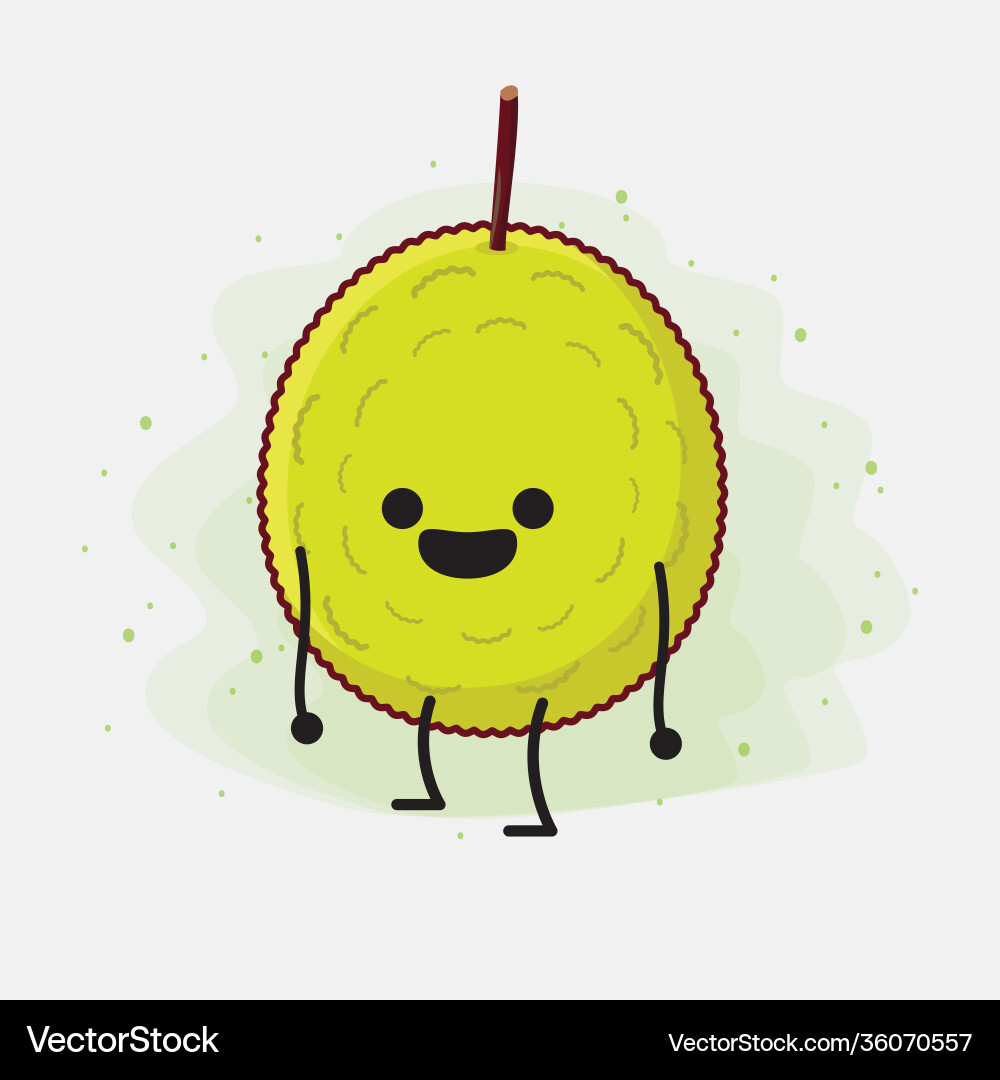 Entawak jackfruit mascot character Royalty Free Vector Image