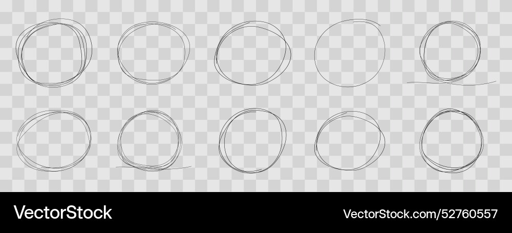 Highlight circle frame cadre doodle Royalty Free Vector