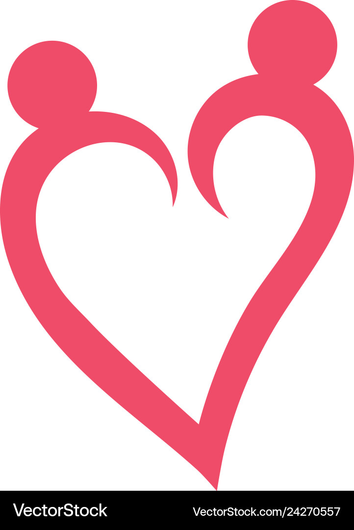 Love heart logo and template Royalty Free Vector Image