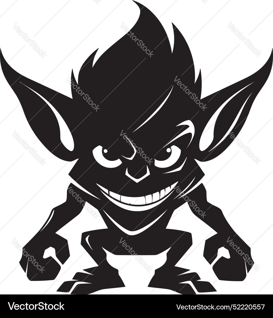 Sinister schemer full body goblin symbol Vector Image
