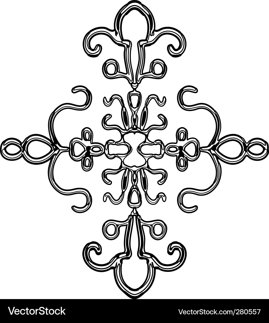 Snowflake ornament Royalty Free Vector Image - VectorStock