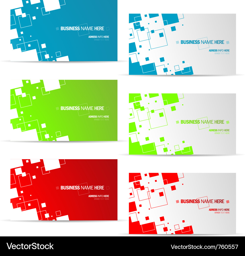 Various business card design Royalty Free Vector Image