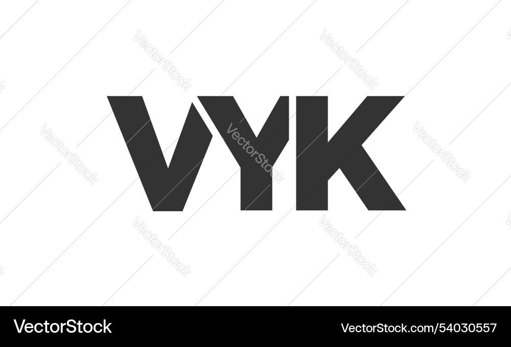 Vyk Logo Design Vorlage mit stark und modern Vektorbild
