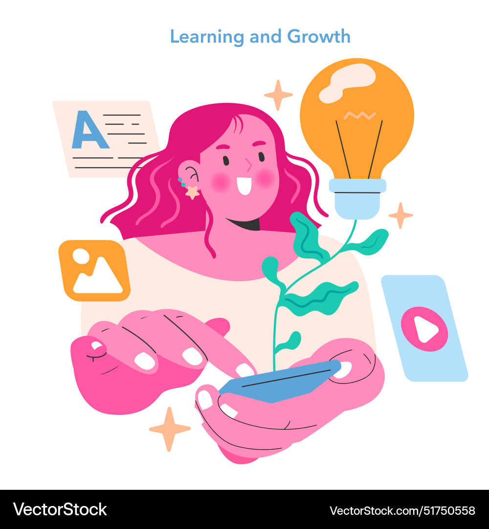 Content creation flat Royalty Free Vector Image