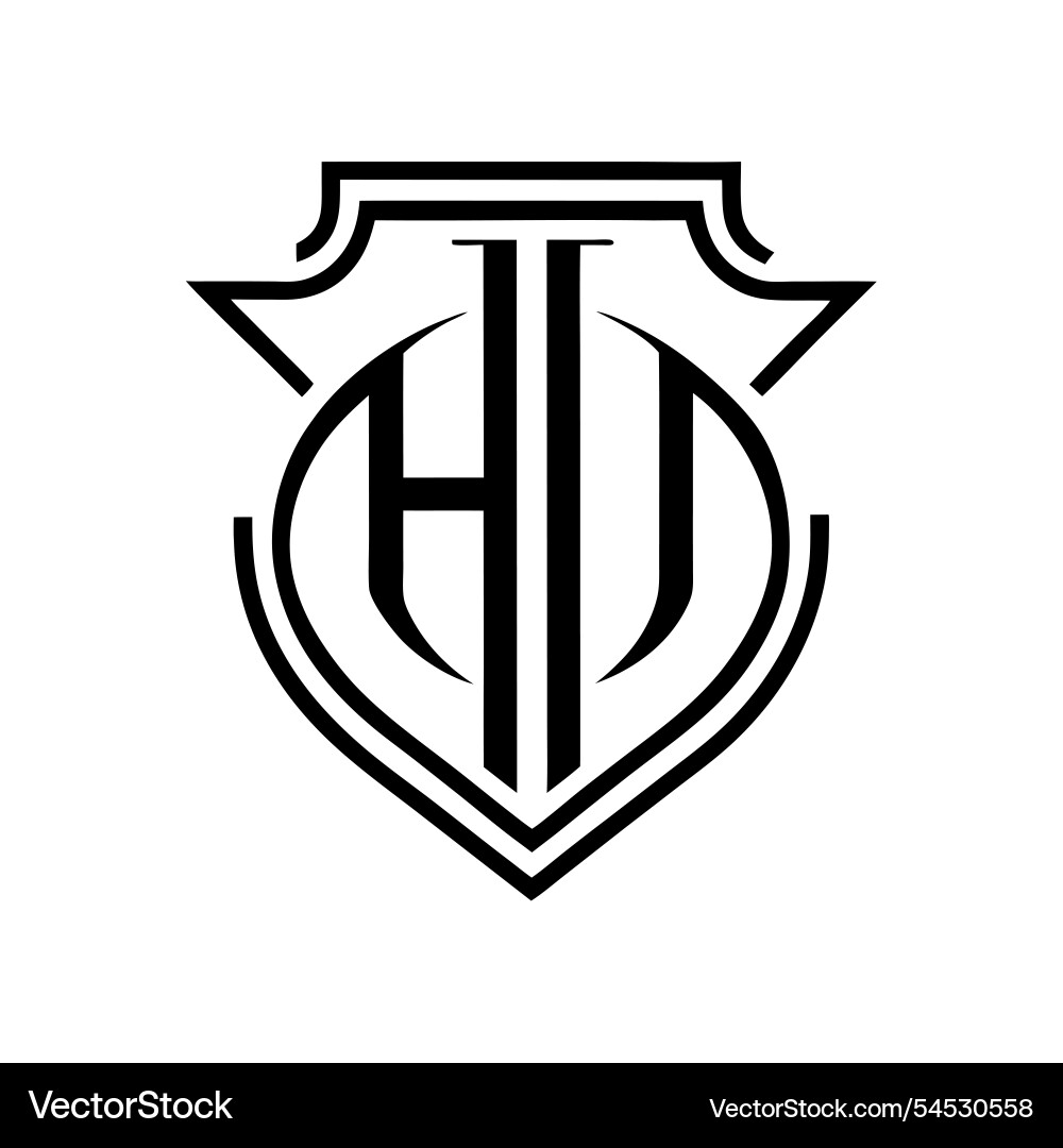 Elegant monogram logo design for personal Vector Image