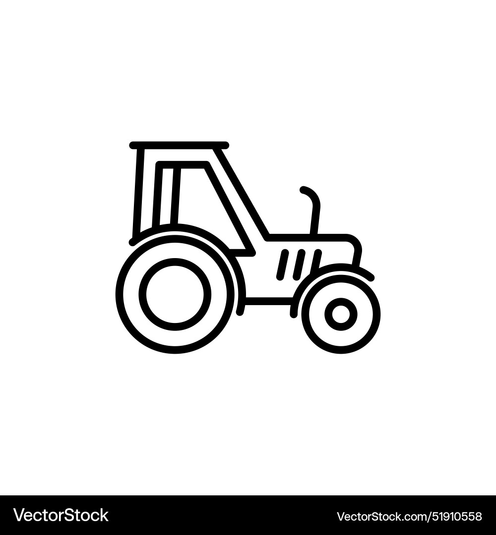 Farming tractor icon for agricultural machinery Vector Image