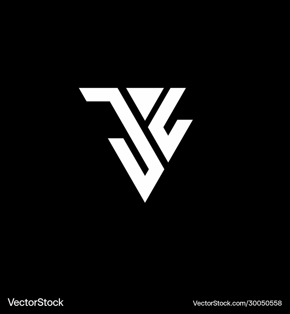 Jl logo letter monogram with triangle shape Vector Image
