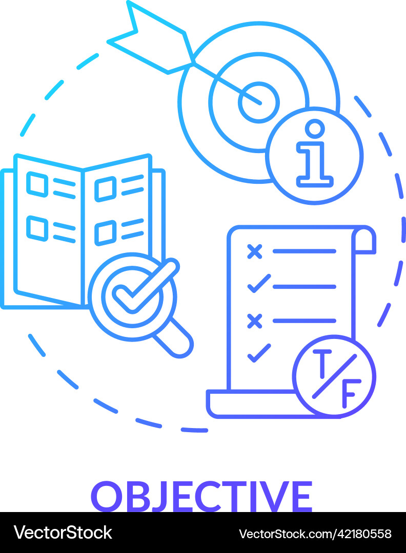 Ziel blaues Gradienten-Konzept Lizenzfreies Vektorbild