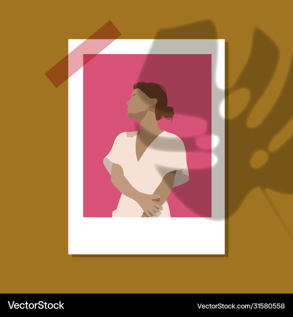Set female portraits with doodle objects paper Vector Image