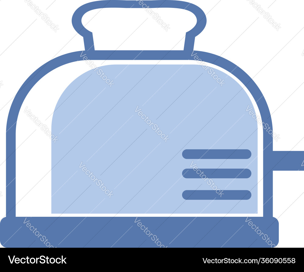 Small toaster on white background Royalty Free Vector Image