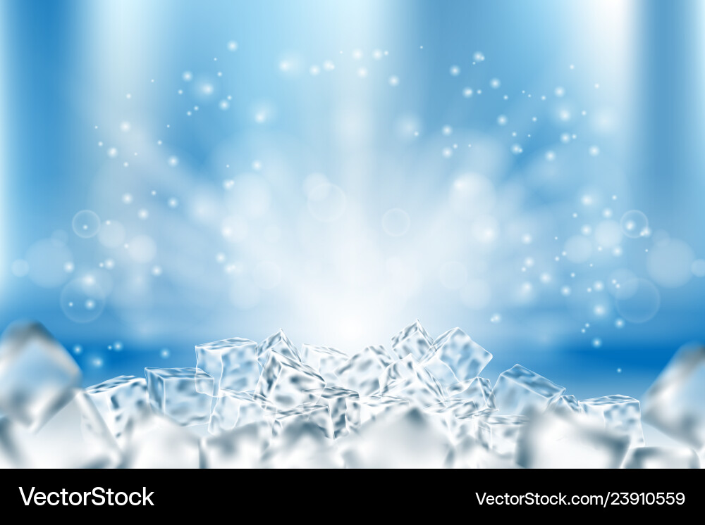 Abstract icy cubes background ice Royalty Free Vector Image