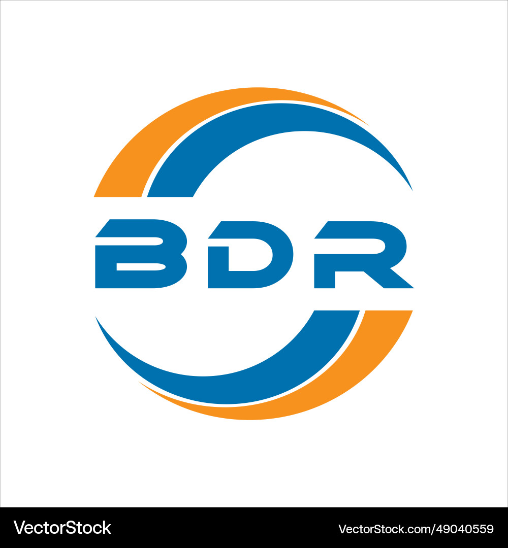 Bdr letter logo design on a white background Vector Image