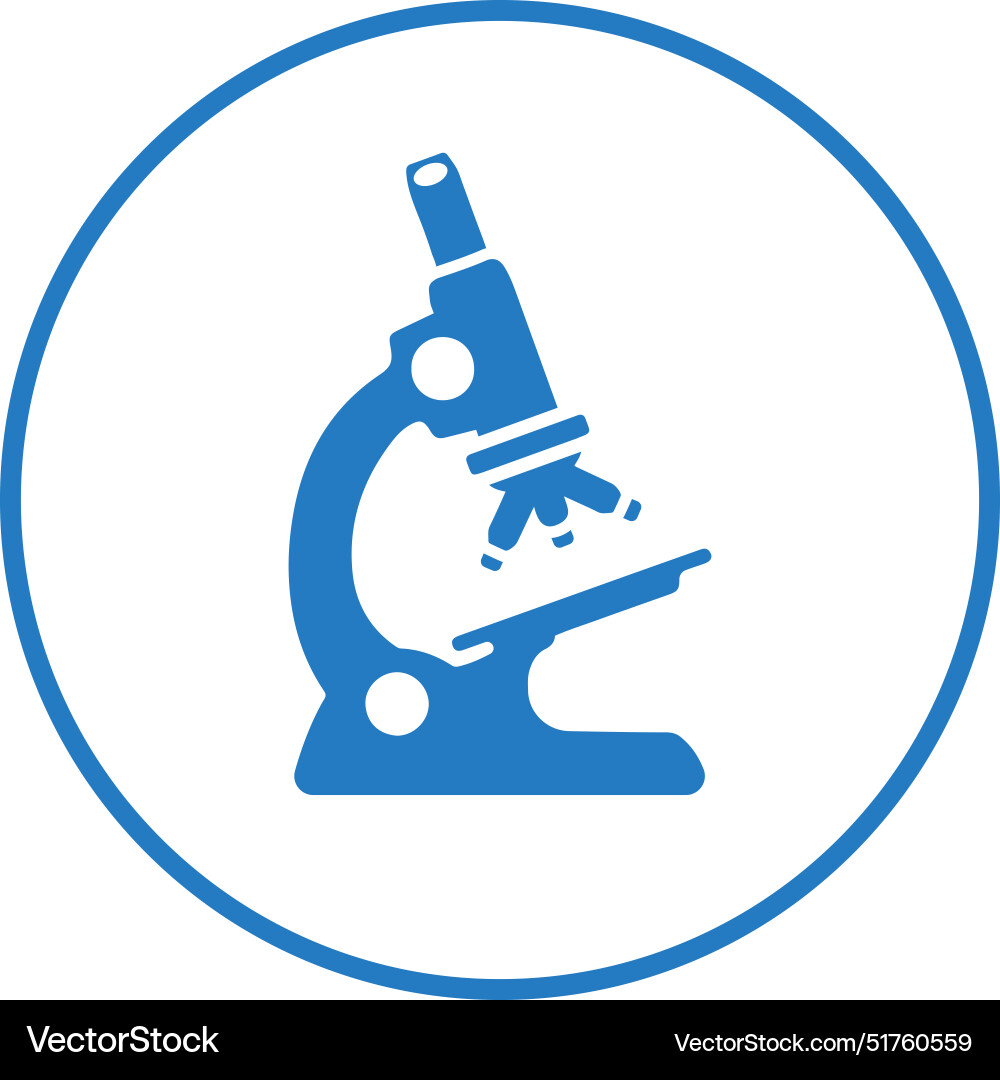 Biology microscope observation icon Royalty Free Vector