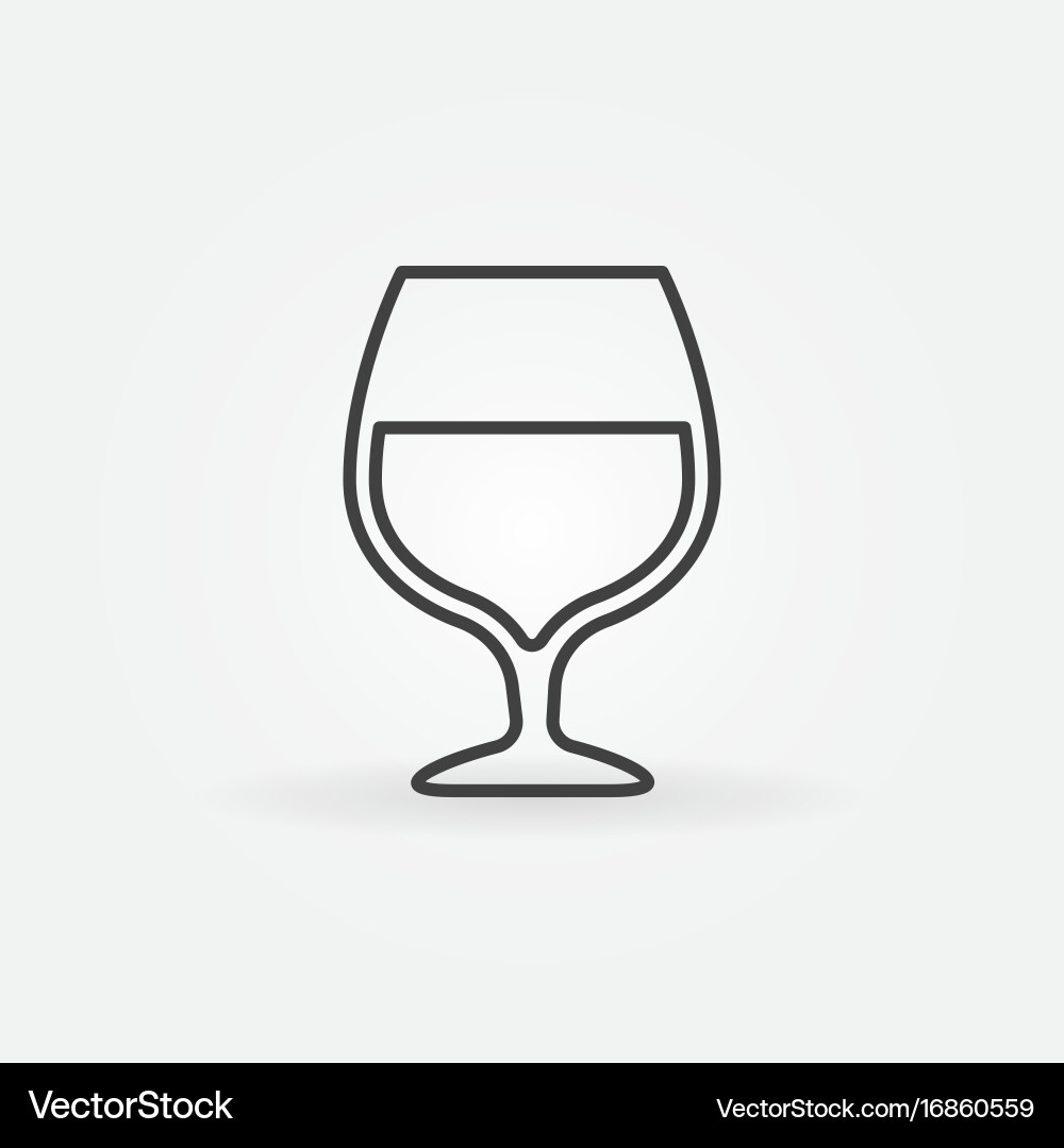 Cognac glass icon Royalty Free Vector Image - VectorStock