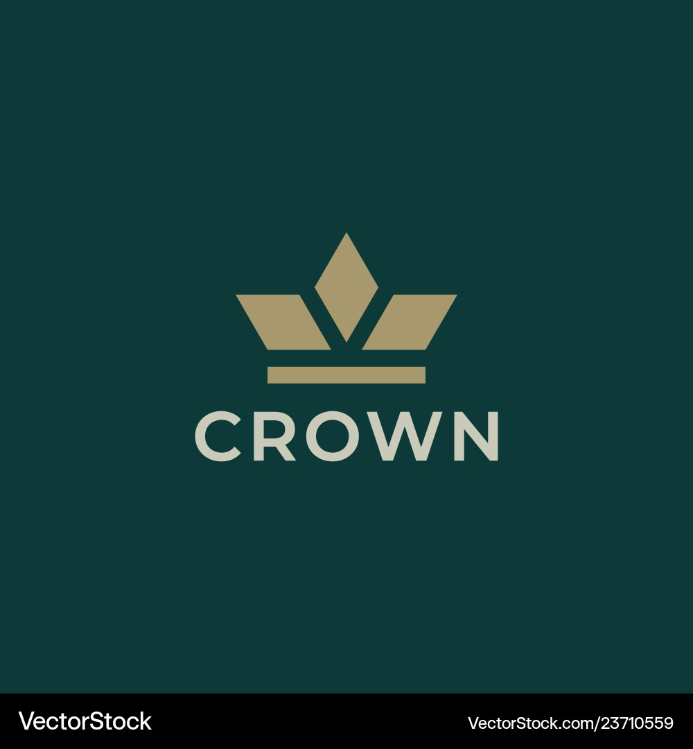 Designkonzept des Crown Logos Lizenzfreies Vektorbild