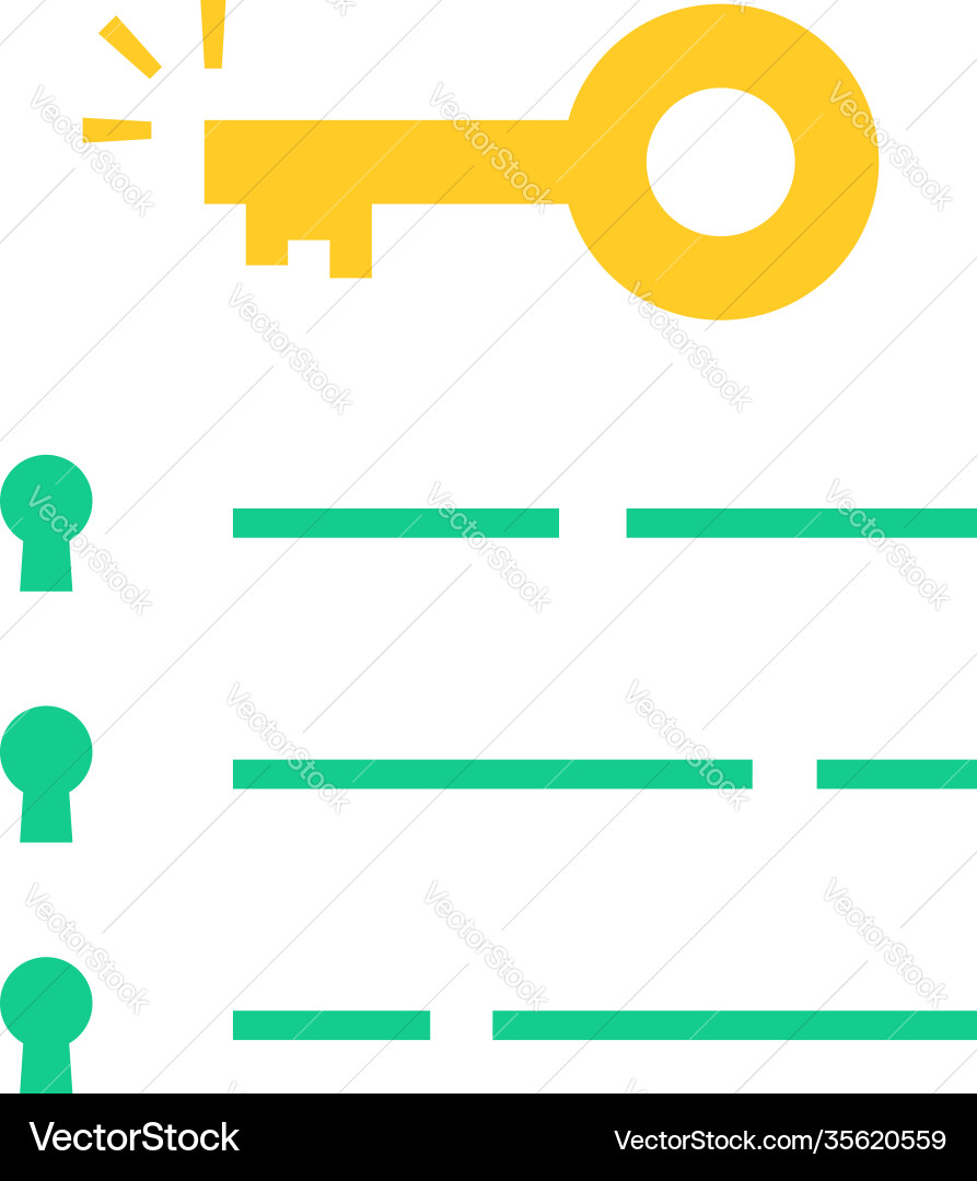 Key takeaway with minimal checklist Royalty Free Vector