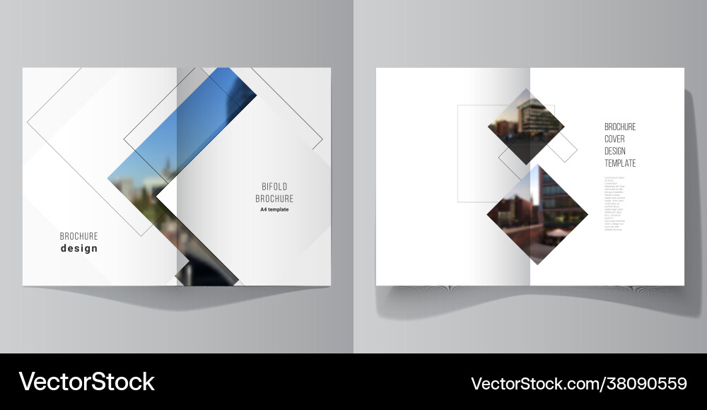 Layout two a4 format cover mockups Royalty Free Vector Image