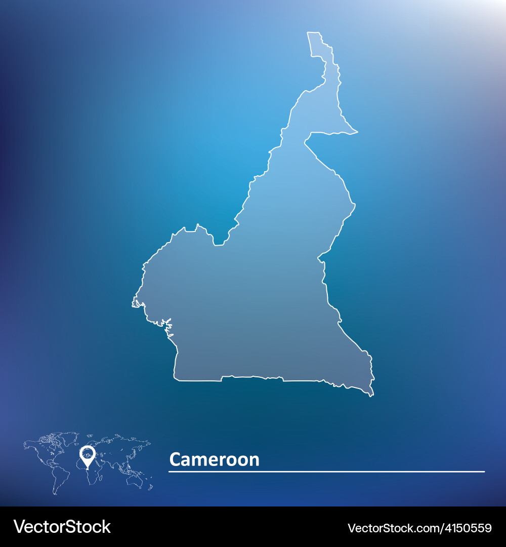 Map of cameroon Royalty Free Vector Image - VectorStock