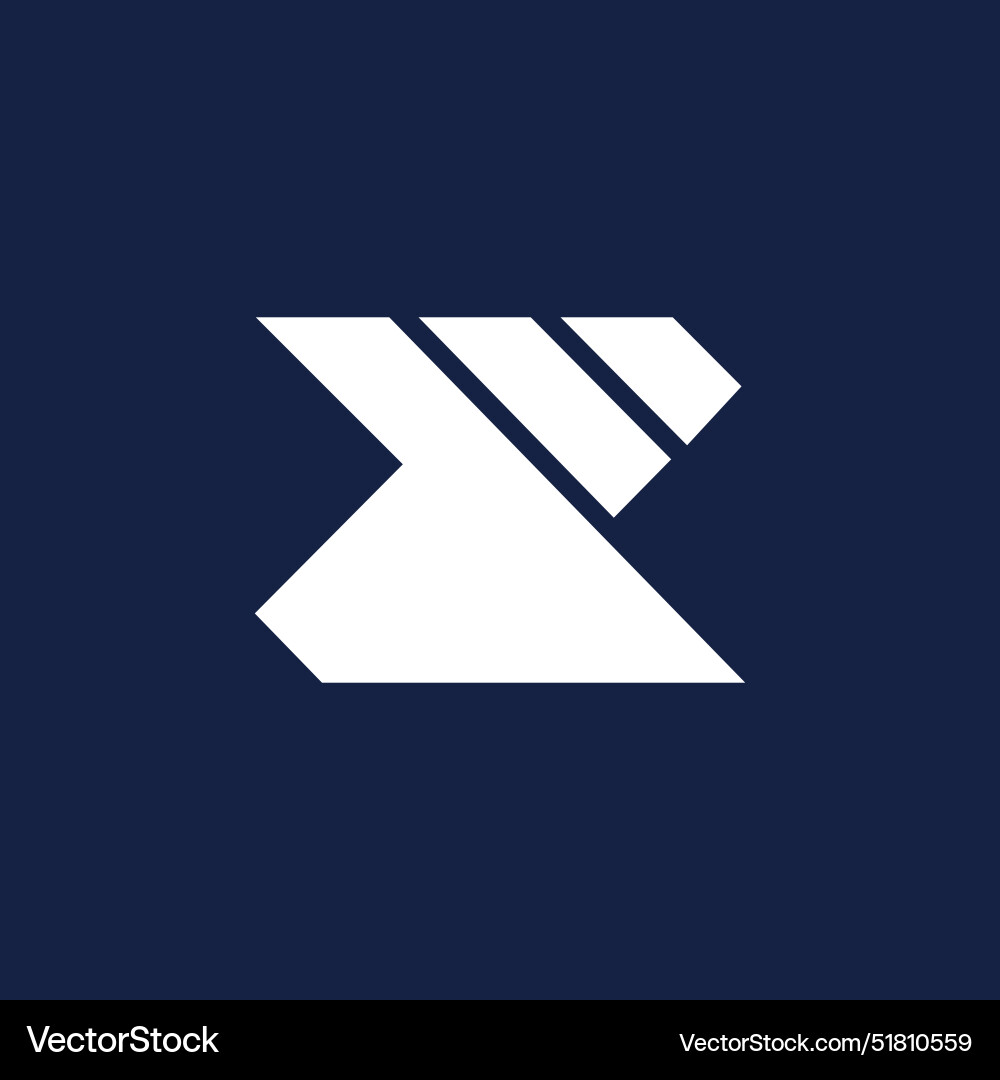 Minimalist abstract letter z logo Royalty Free Vector Image